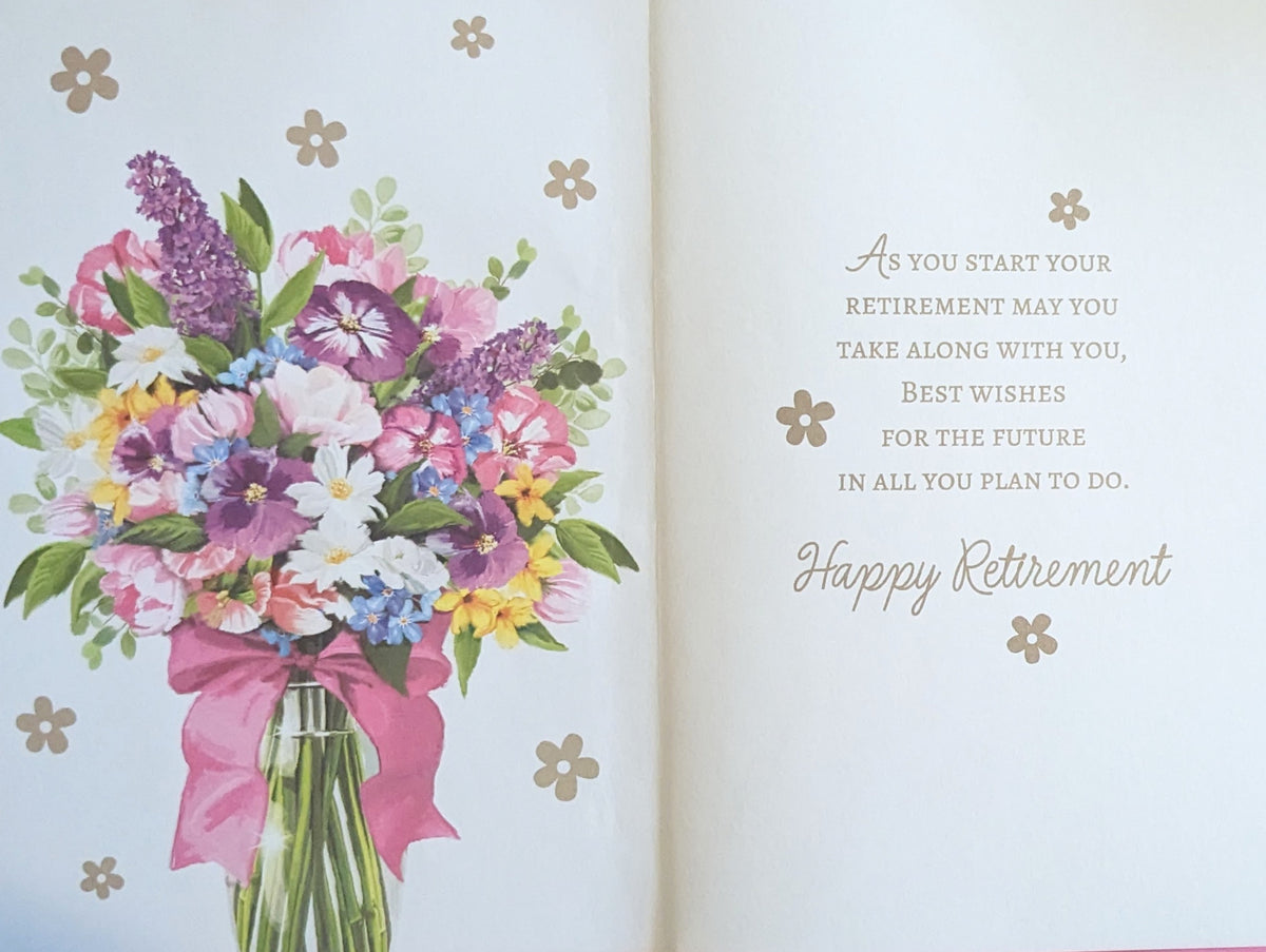 Retirement Female - Traditional Flower Bouquet – Cards Delights