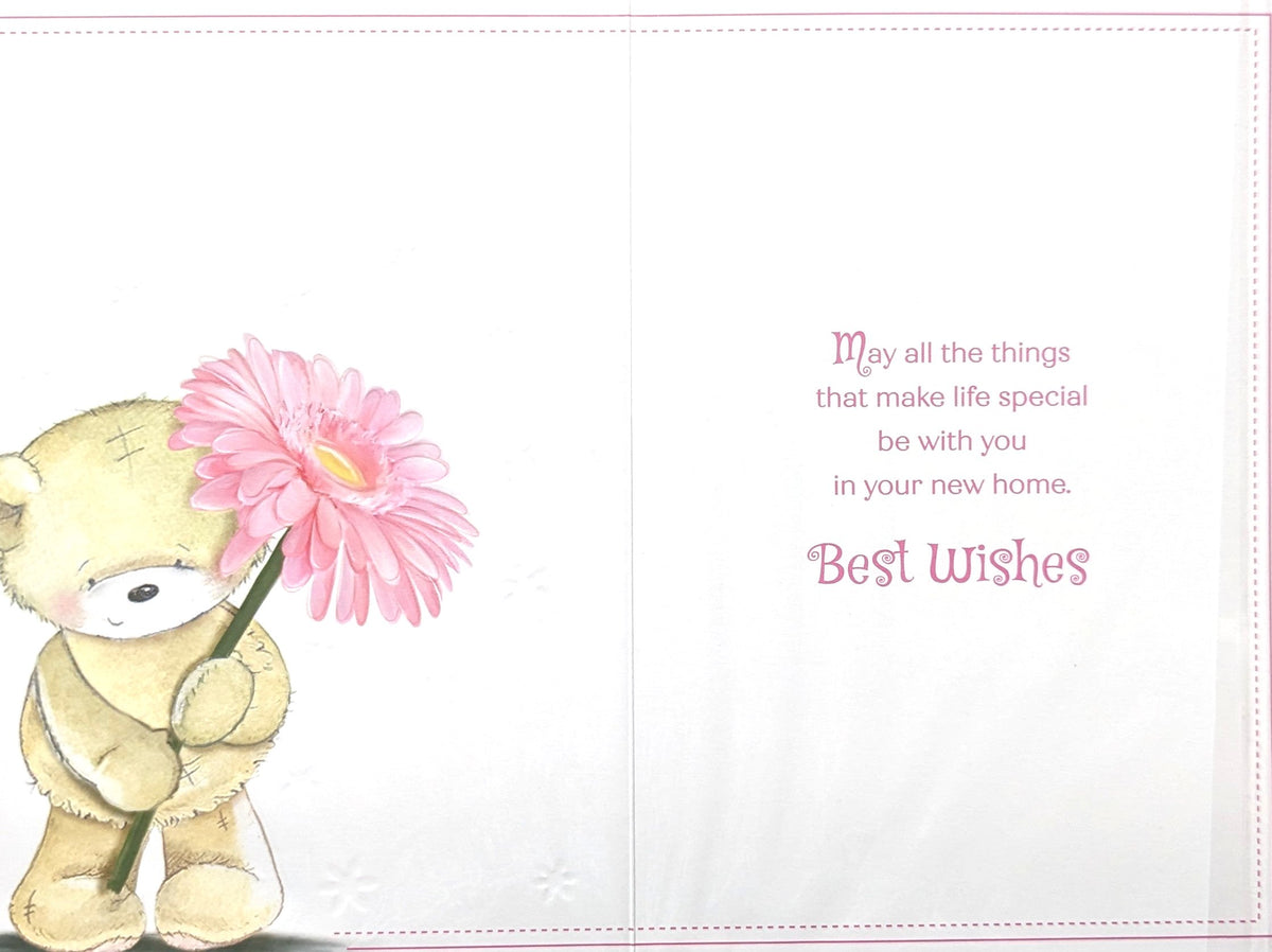 New Home - Cute Pink Flower Good Luck – Cards Delights