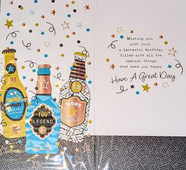 Brother Birthday - Slim Beer Bottles – Cards Delights