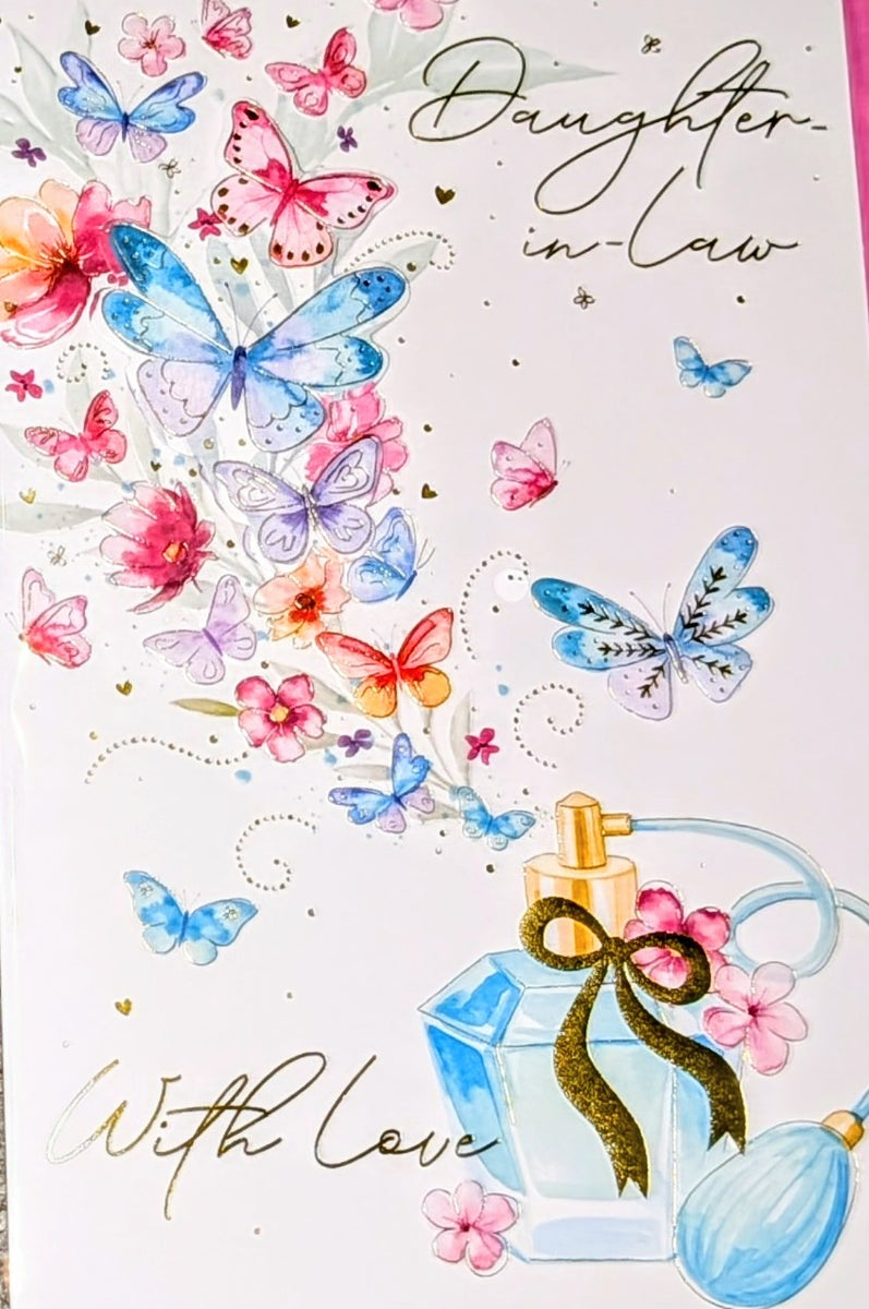 Daughter in law Birthday - Traditional Butterflies & Perfume – Cards ...