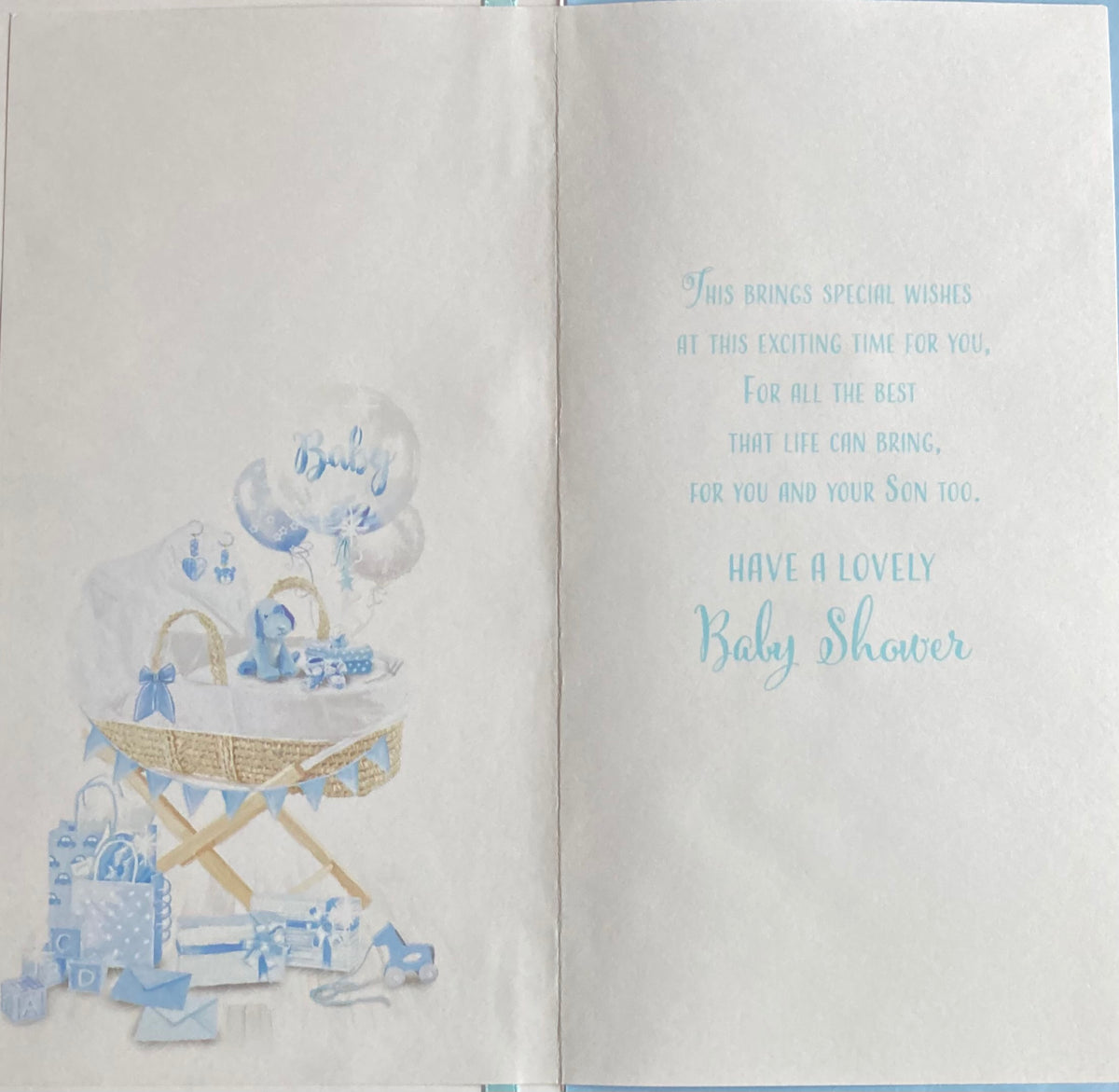 Baby Shower Boys Slim Crib – Cards Delights